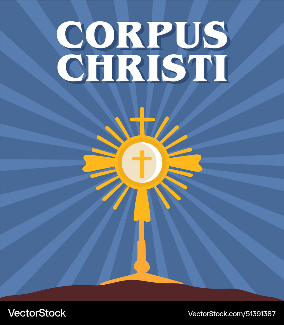 Corpus christi catholic religious holiday Vector Image