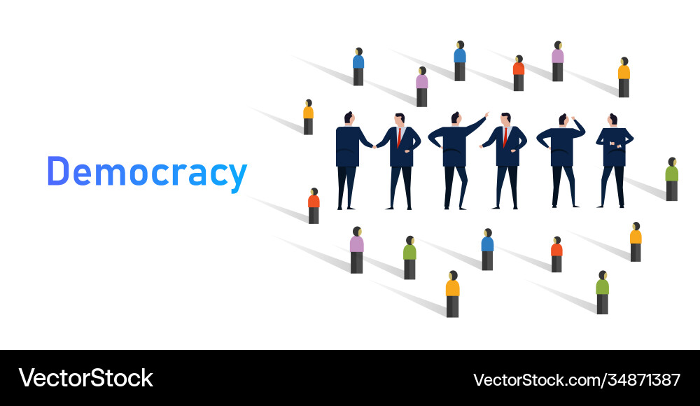 Democracy & Governance System Royalty Free Vector Image