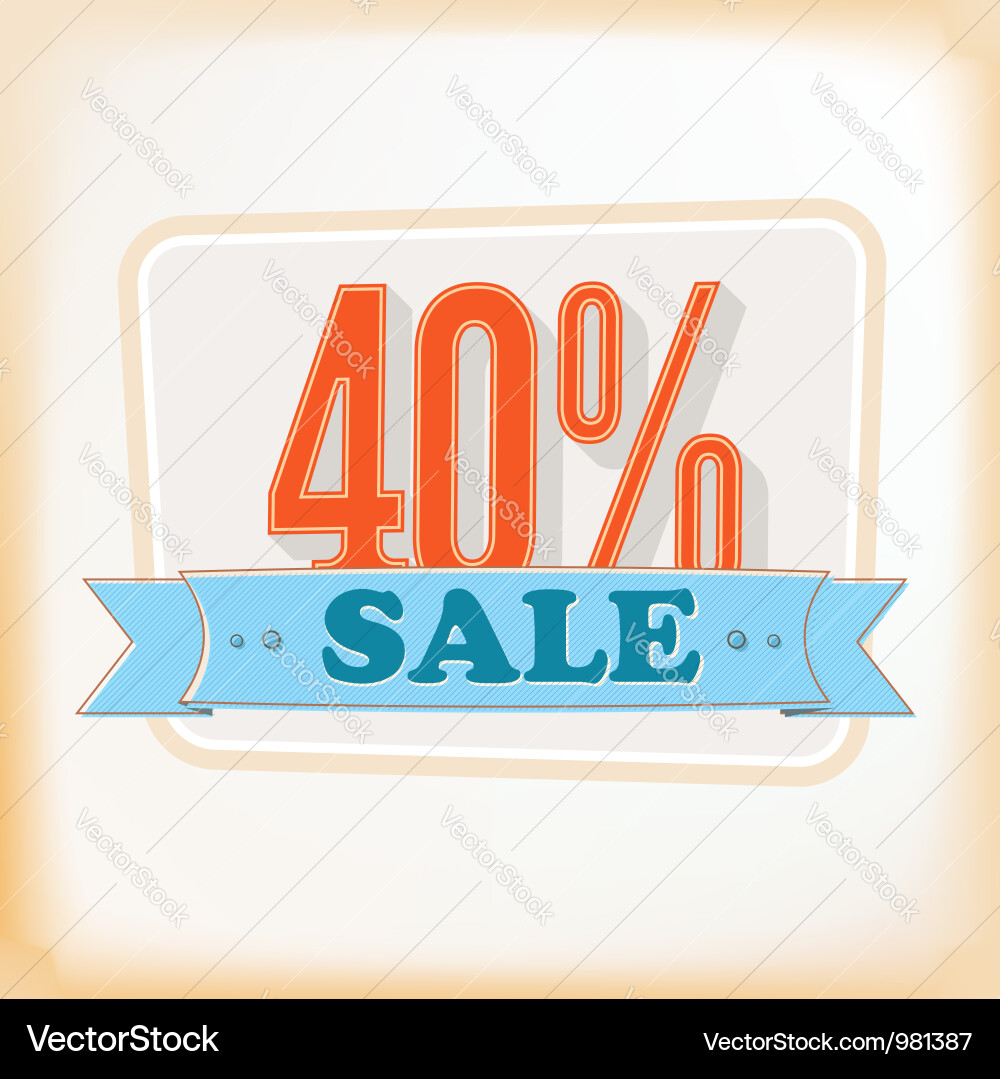 Discount labels 40 Royalty Free Vector Image - VectorStock
