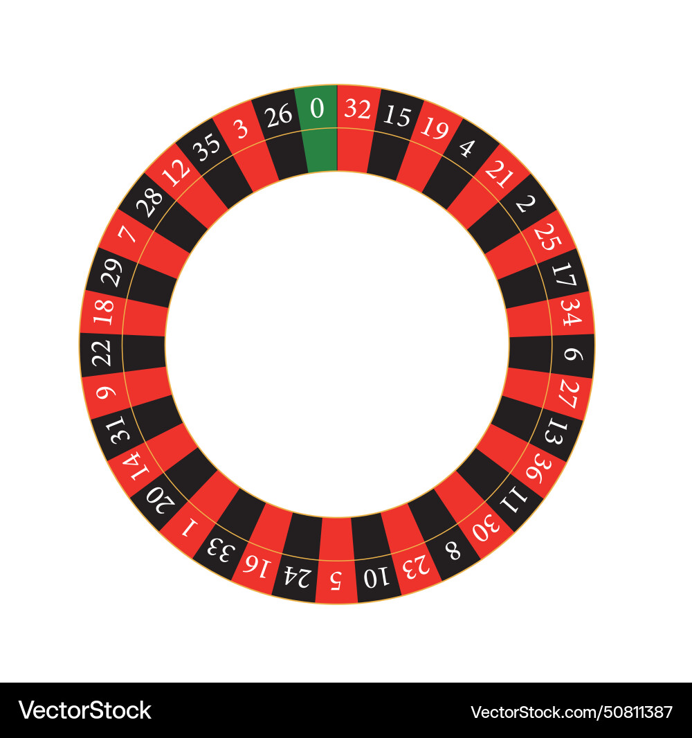 Europeaan roulette numbers Royalty Free Vector Image