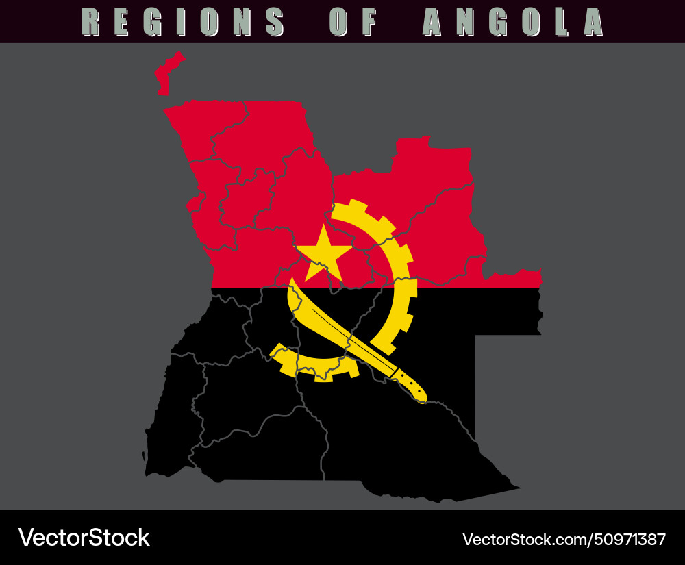 Map of the country angola Royalty Free Vector Image