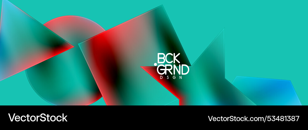 Neon color geometric shapes square triangle circle