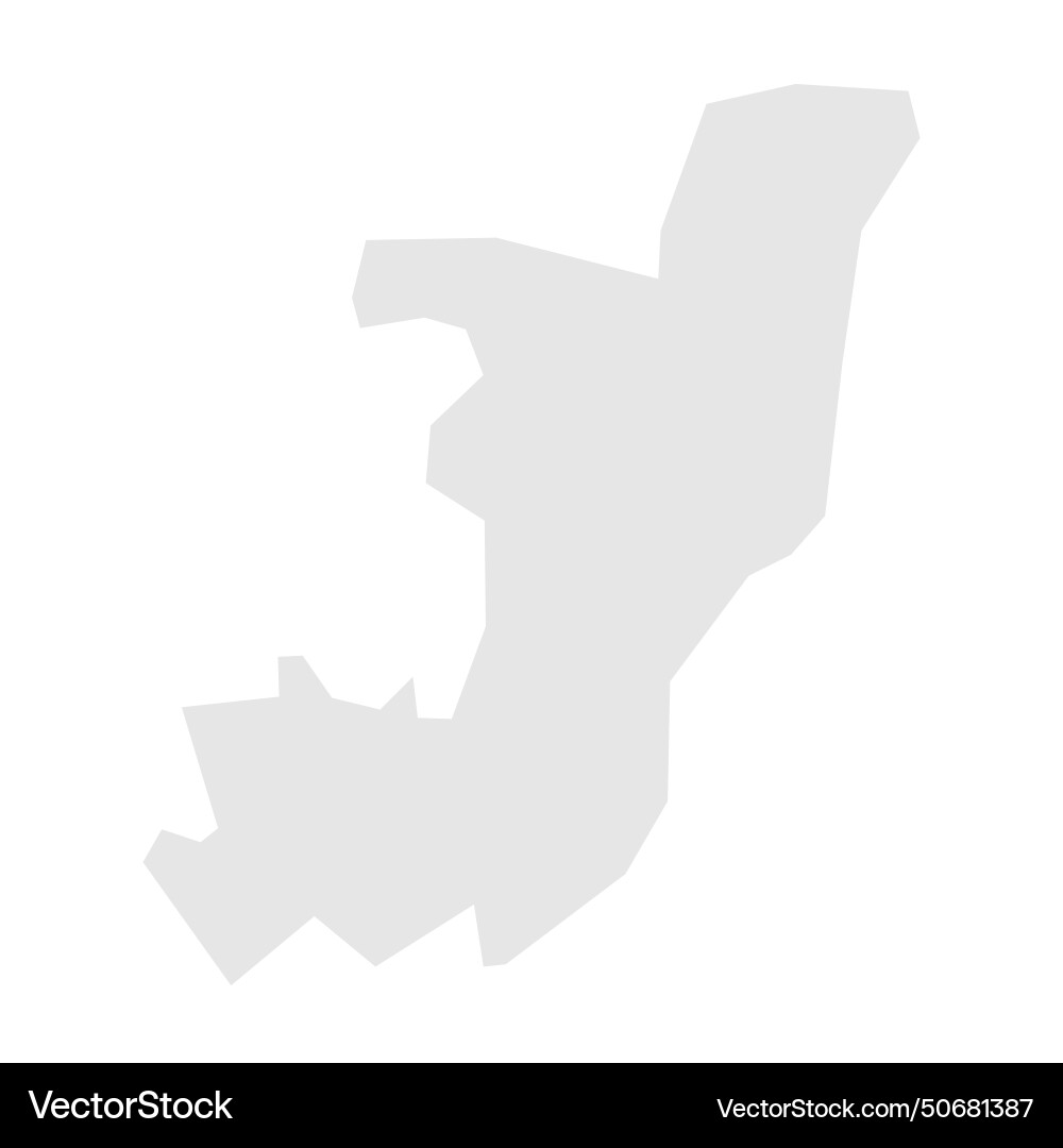 Republic of the congo simplified map Royalty Free Vector