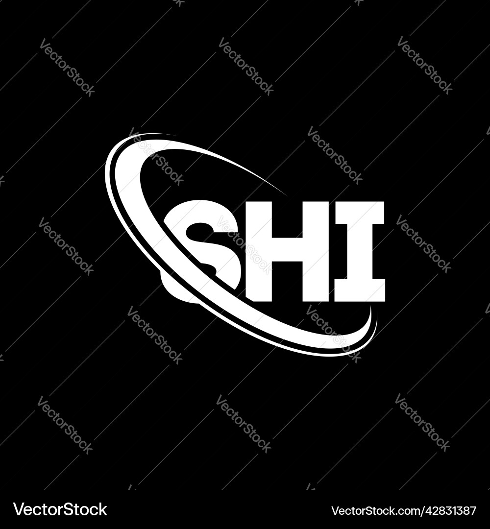 Shi logo letter design Royalty Free Vector Image