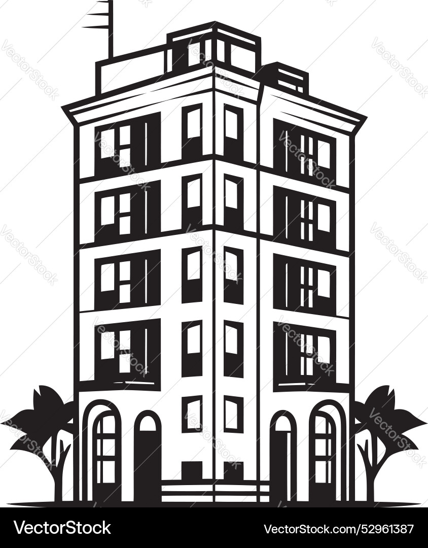 Skyline visions elevation multifloor cityscape Vector Image