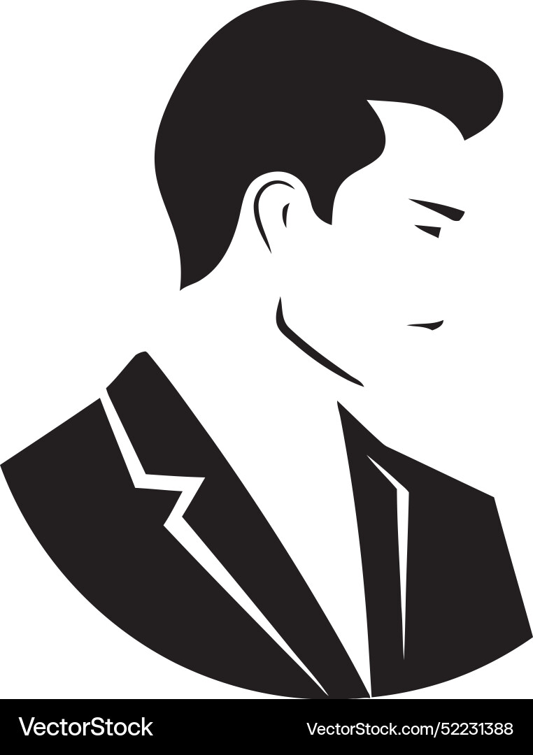 Artistic noir suit in black Royalty Free Vector Image