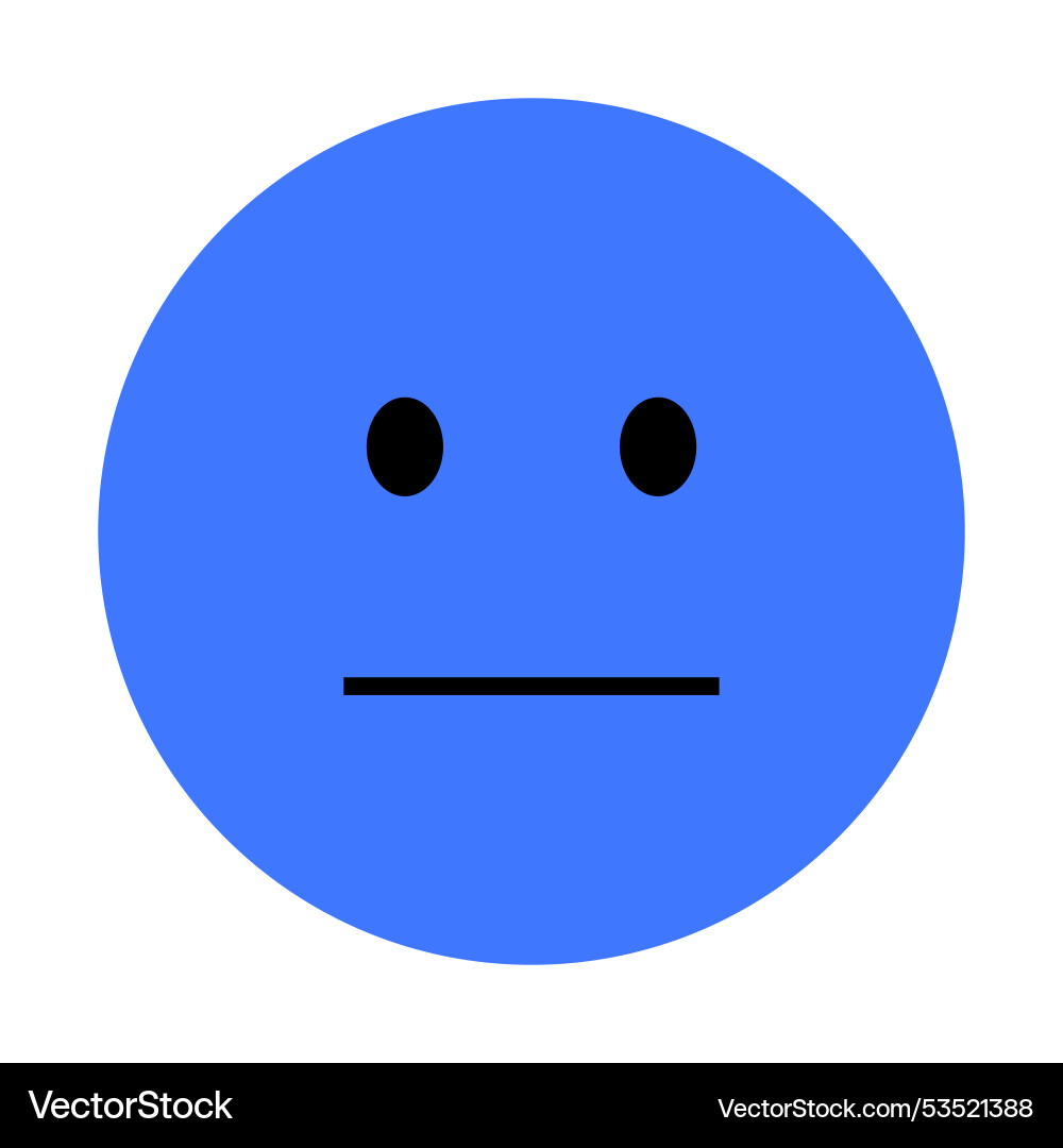 Neutral Face Icon Neutral Face Icon Vector Image. Suitable For Mobile