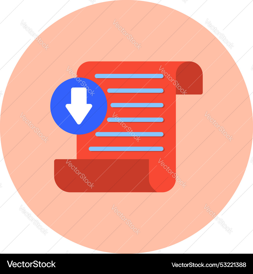 Invoice flache Kreis Ikone Lizenzfreies Vektorbild