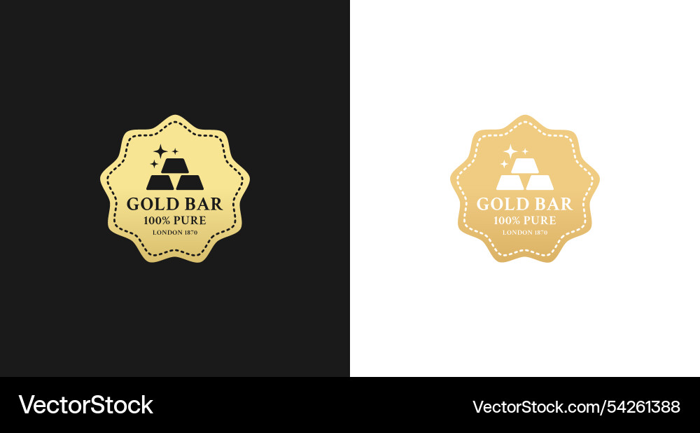Pure gold label or bar isolated Royalty Free Vector Image