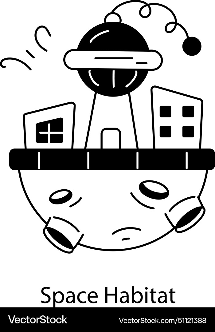 Space habitat Royalty Free Vector Image - VectorStock