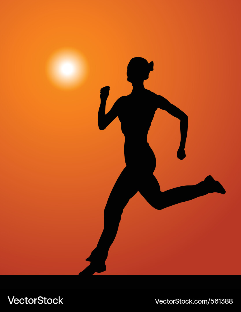 Sports woman Royalty Free Vector Image - VectorStock