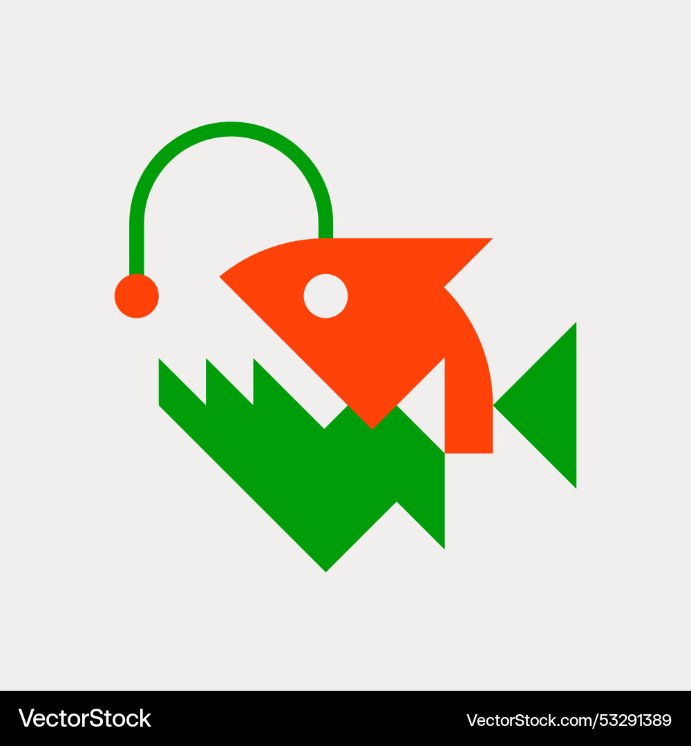 Anglerfish logo Royalty Free Vector Image - VectorStock