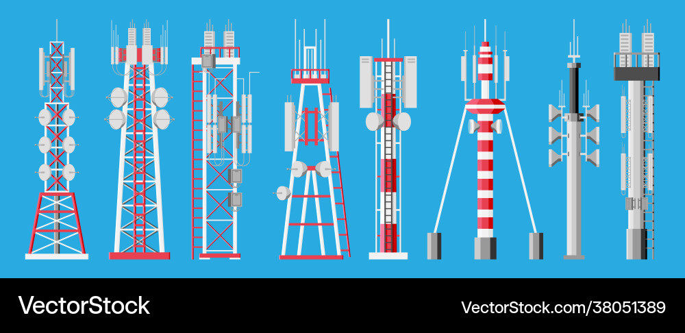 Cellular Transmission Tower Royalty Free Vector Image