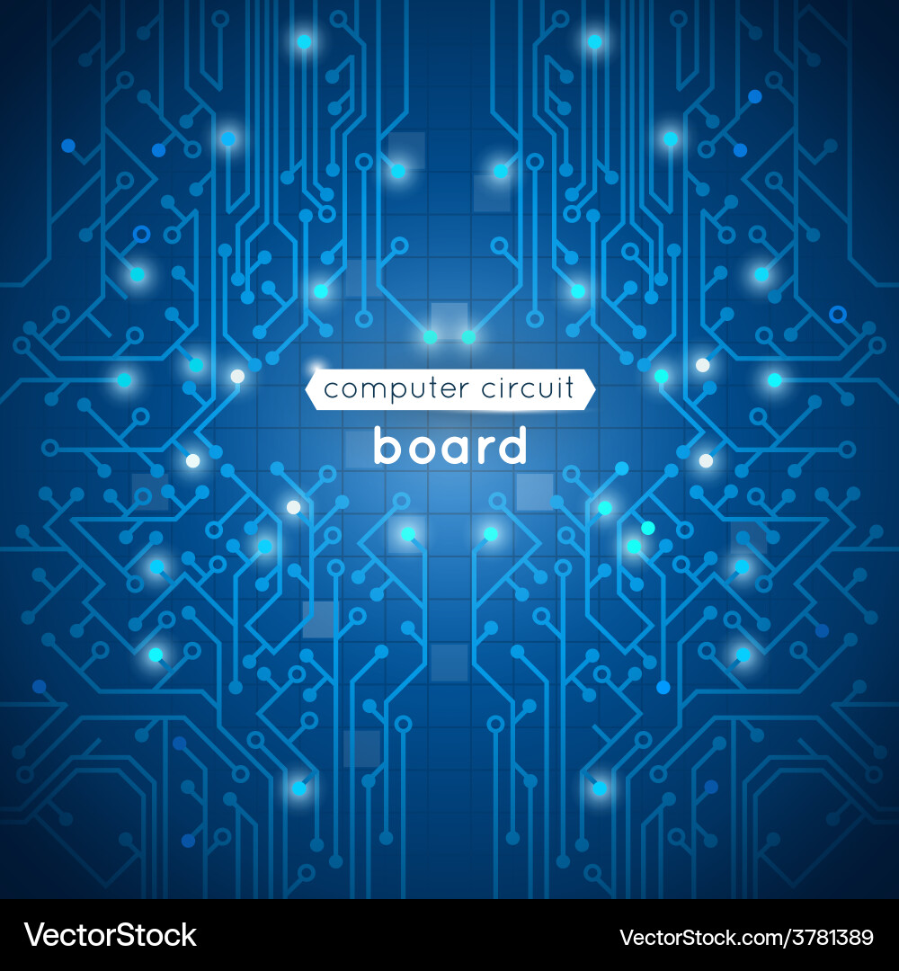 Computer circuit board Royalty Free Vector Image