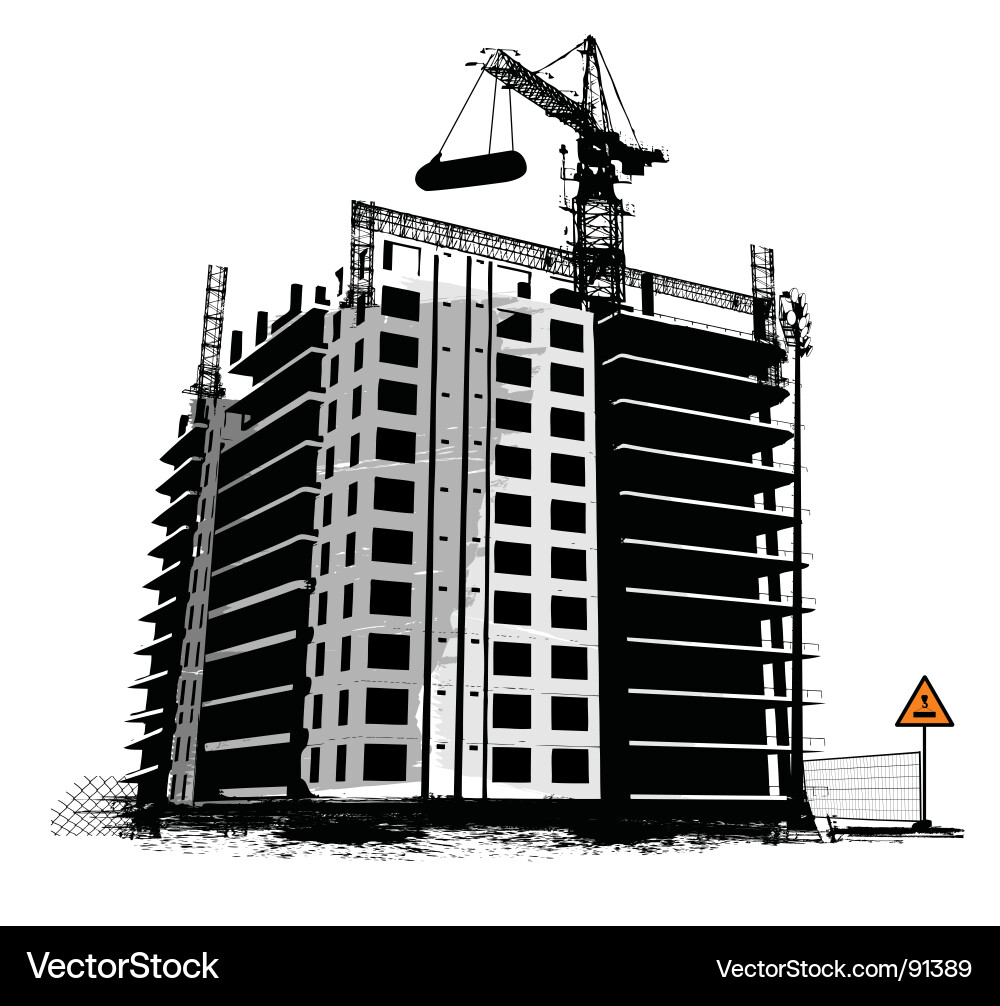 Construction work site Royalty Free Vector Image