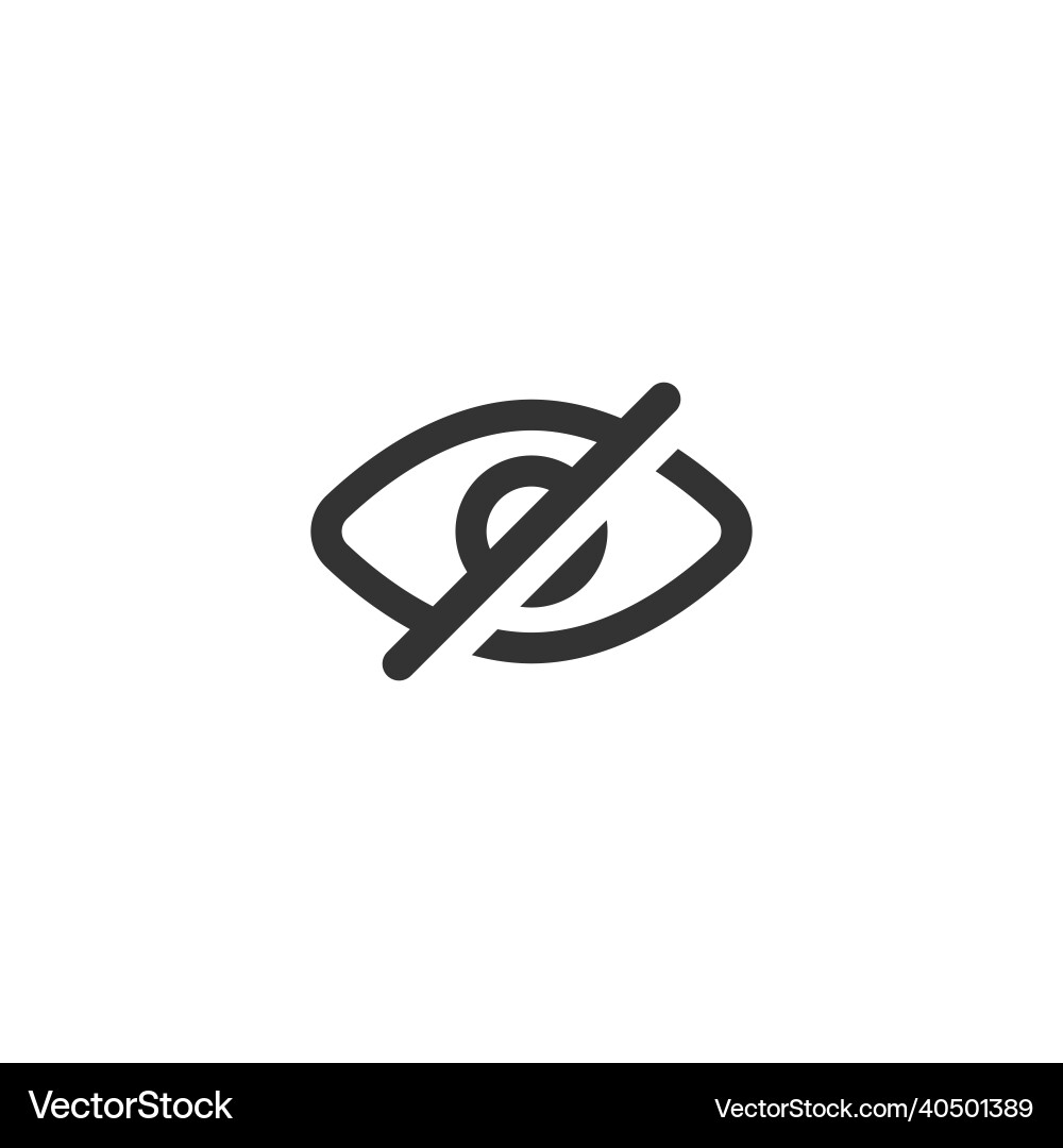 Eye prohibited icon watch forbidden stop looking Vector Image