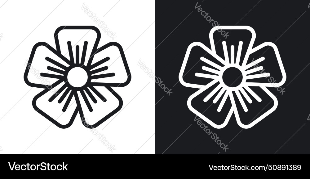 Flax flower icon set flaxseed seed linseed symbol Vector Image