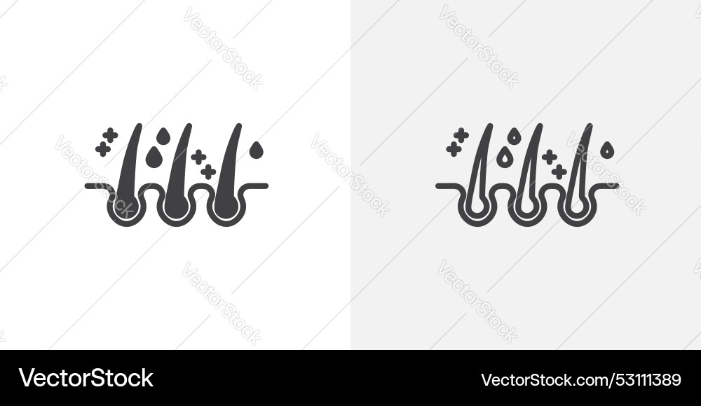 Hair care thin line icon set Royalty Free Vector Image