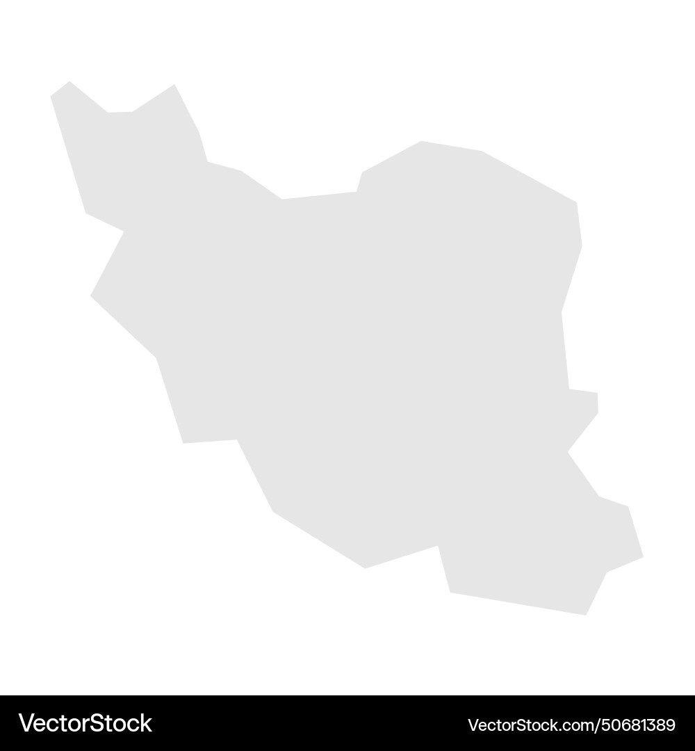 Iran simplified map Royalty Free Vector Image - VectorStock
