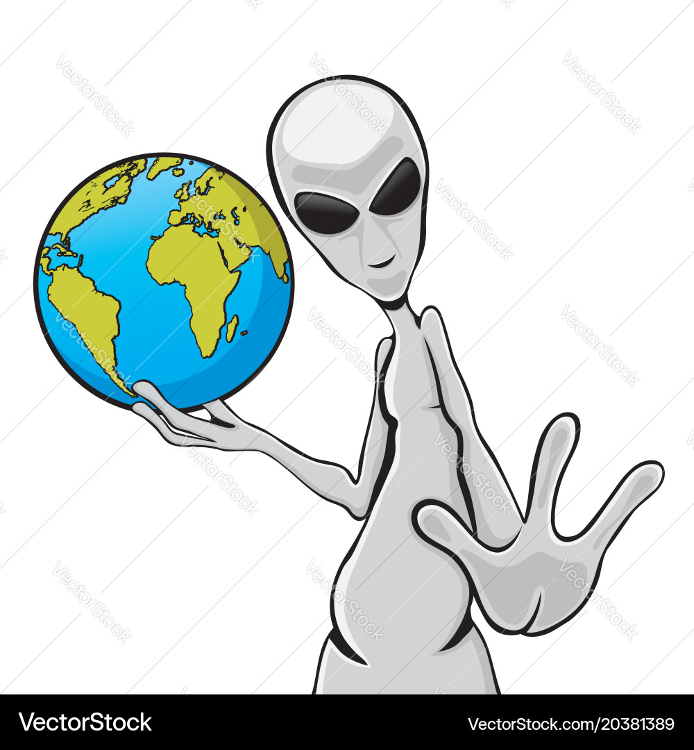 Sign of space aliens Royalty Free Vector Image