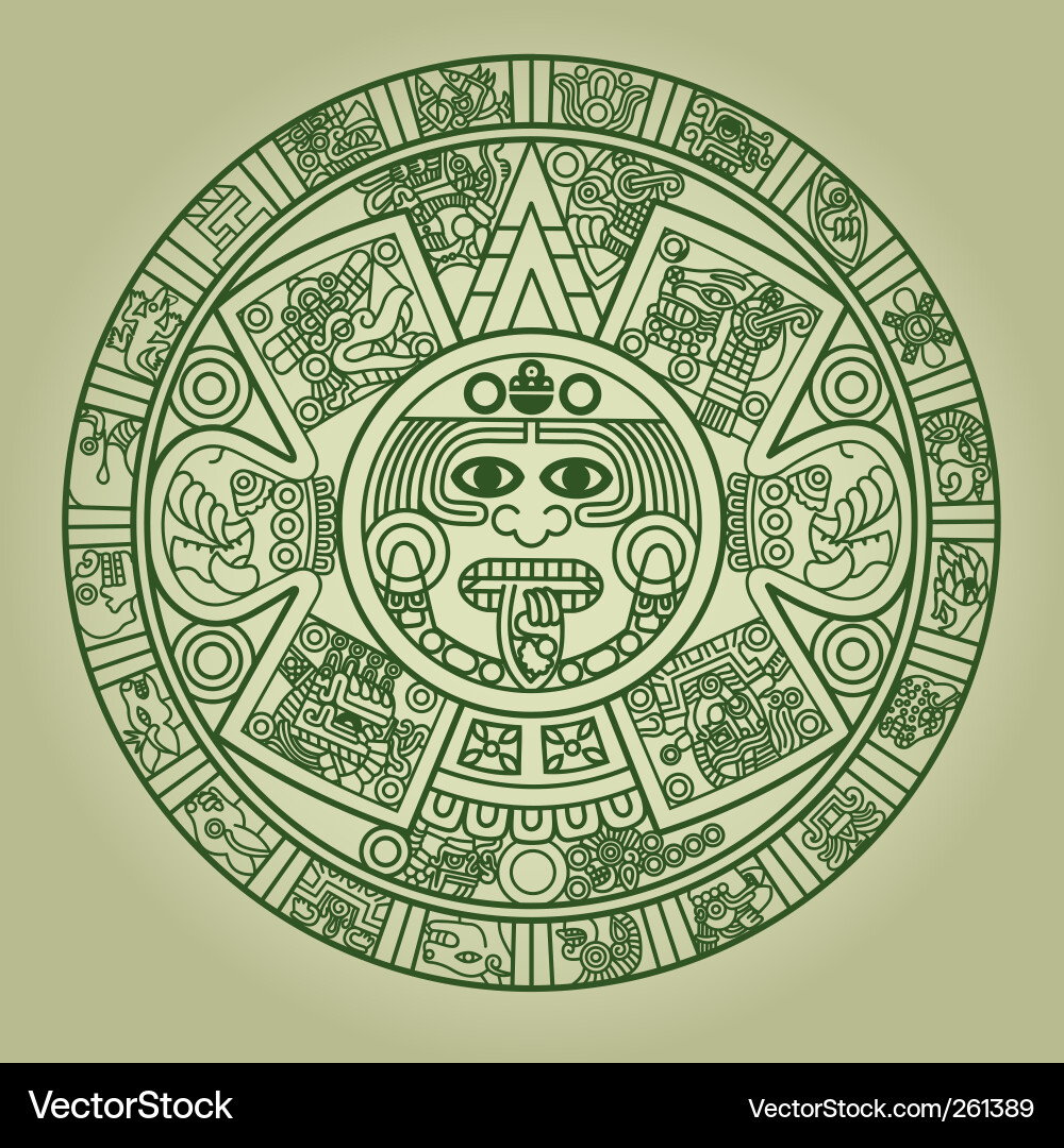 Aztec Sun Symbols Vector Images (over 2,200)