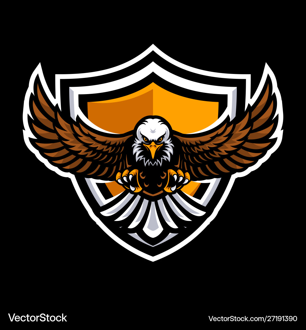 Aggressive Eagle Mascot Royalty Free Vector Image
