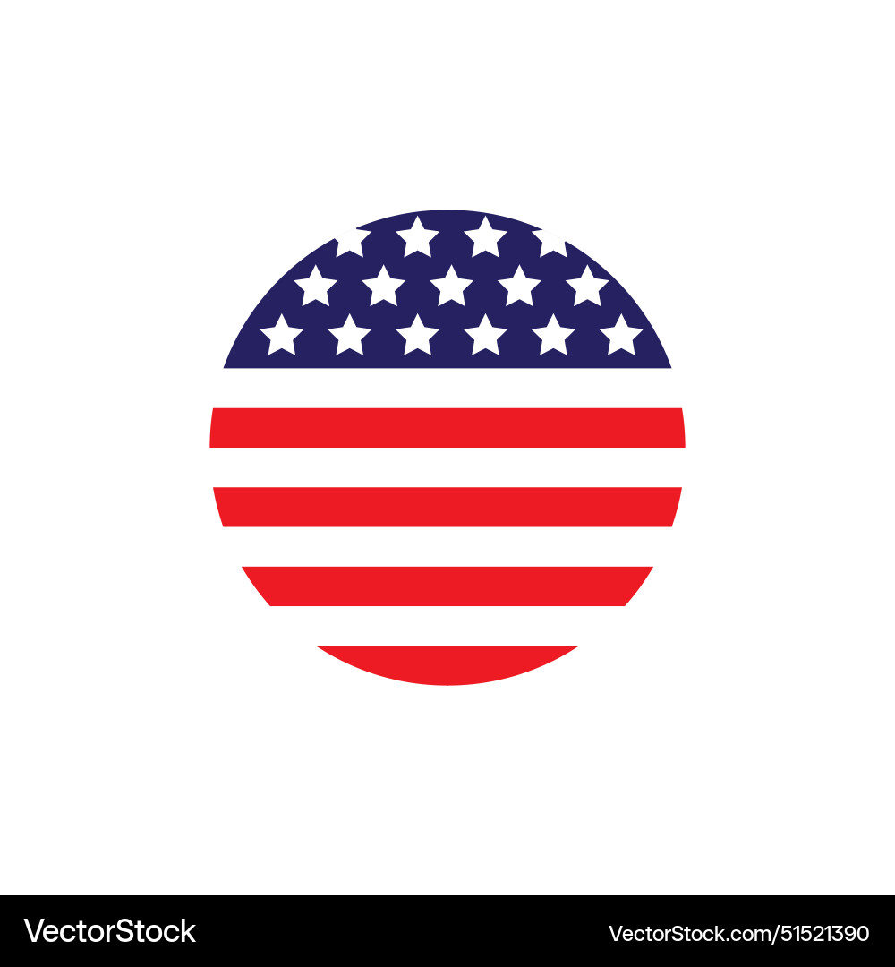 American flag icon Royalty Free Vector Image - VectorStock