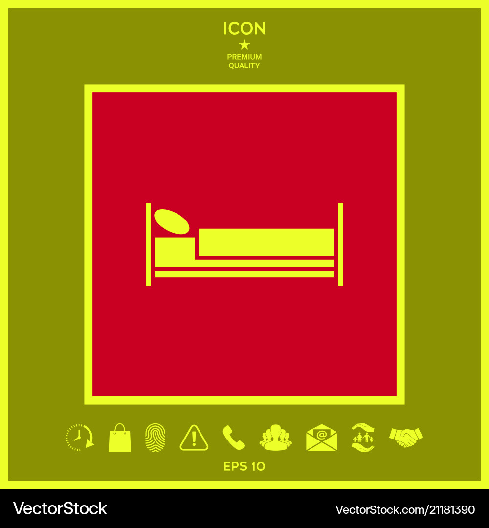 Bed symbol icon Royalty Free Vector Image - VectorStock