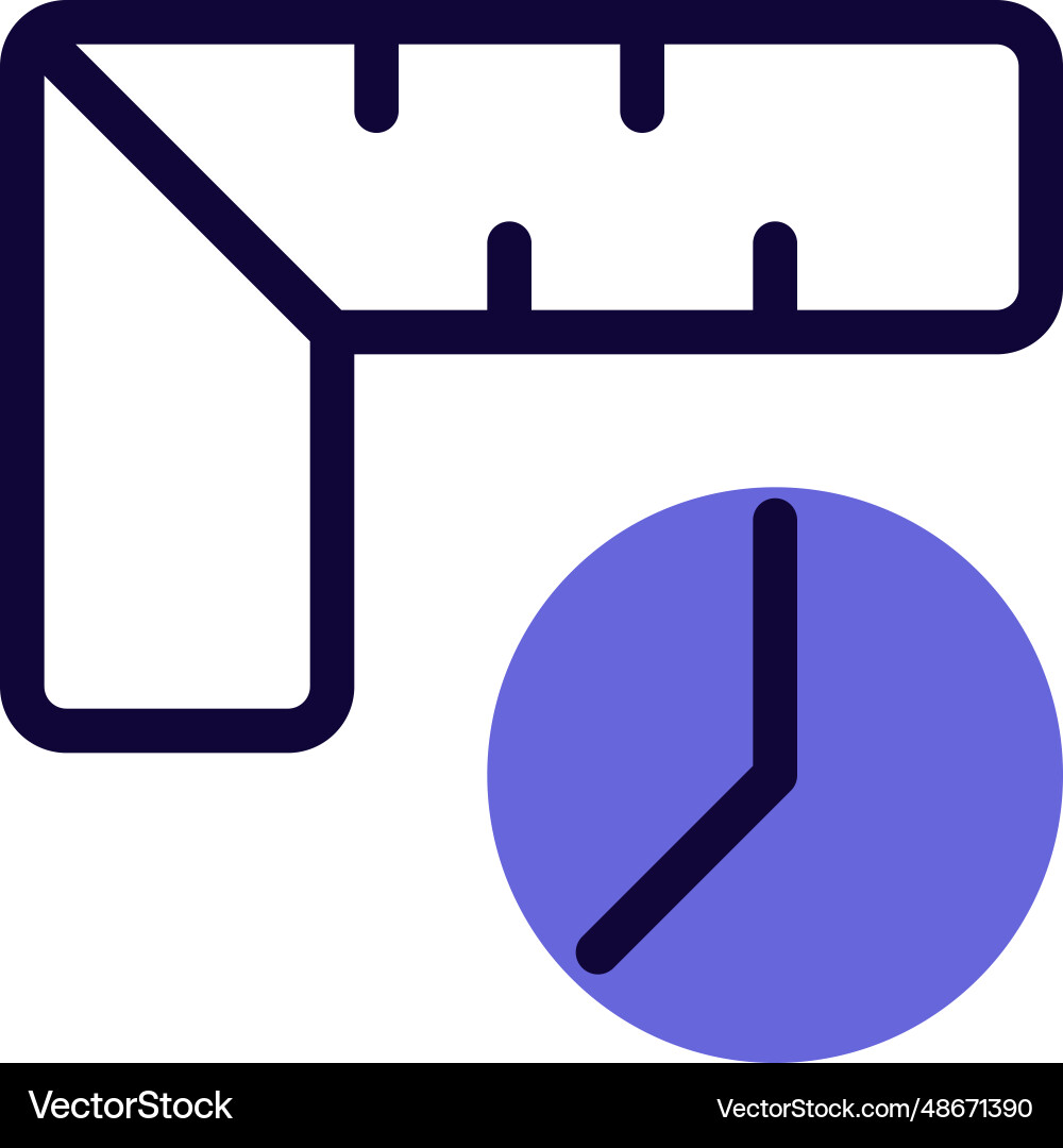 Client pie graph for corner rulers Royalty Free Vector Image