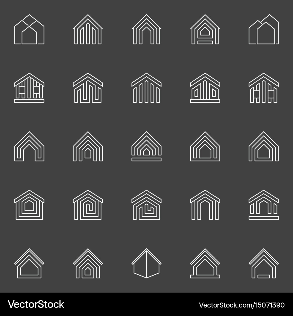 House and property icons Royalty Free Vector Image