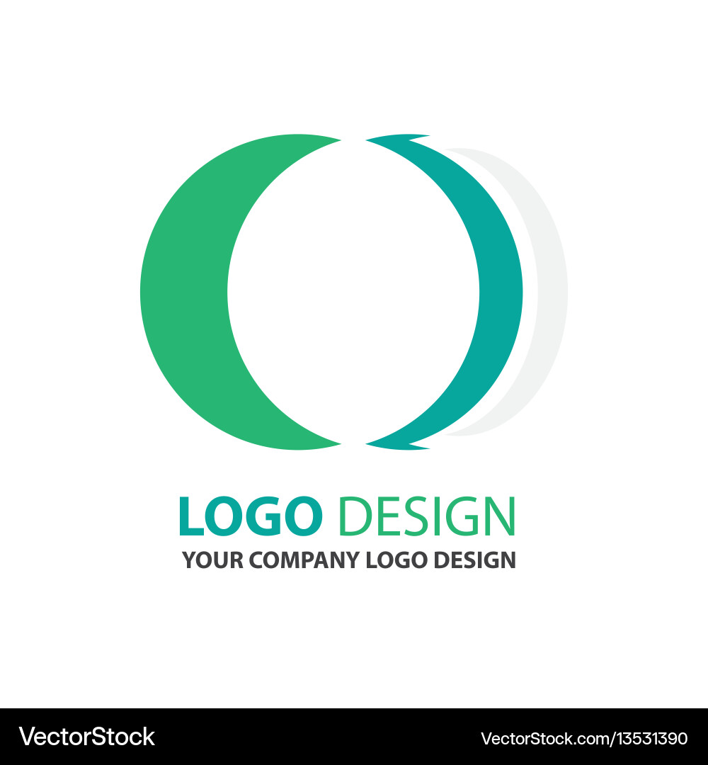 Logo Kreis Design grün Farbe Lizenzfreies Vektorbild