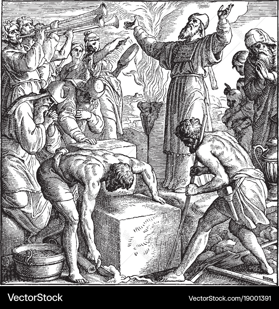 Ancient Temple Construction Royalty Free Vector Image