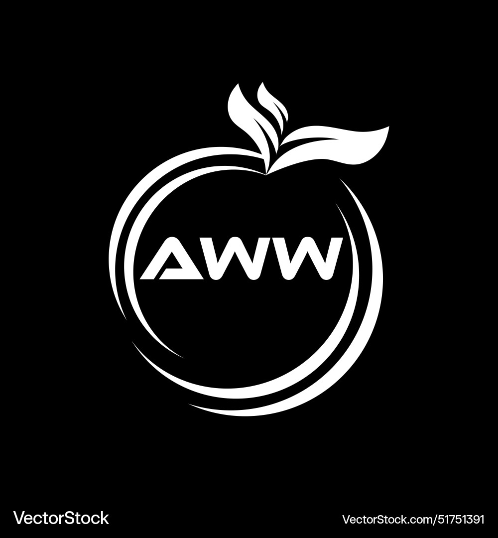 Aww letter logo design simple and modern Vector Image