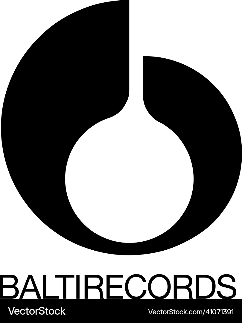 Balti records logo Royalty Free Vector Image - VectorStock