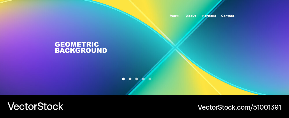 Colorful geometric background with blue yellow Vector Image
