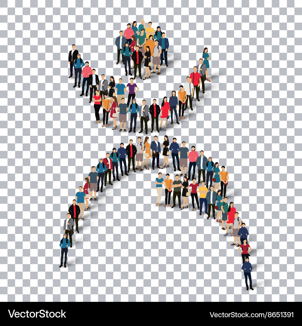 Man symbol people 3d transparency Royalty Free Vector Image