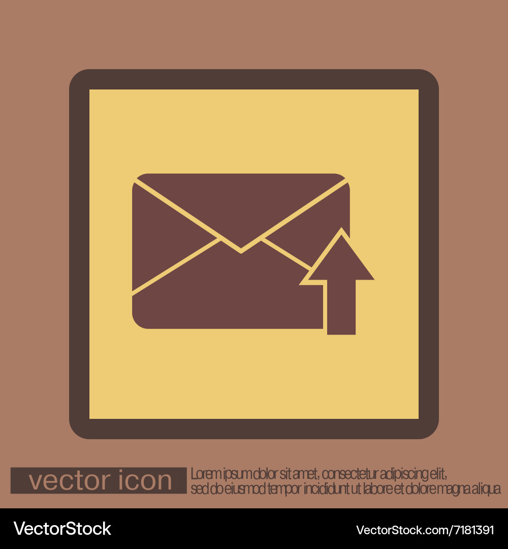 Postal envelope e-mail symbol icon Royalty Free Vector Image