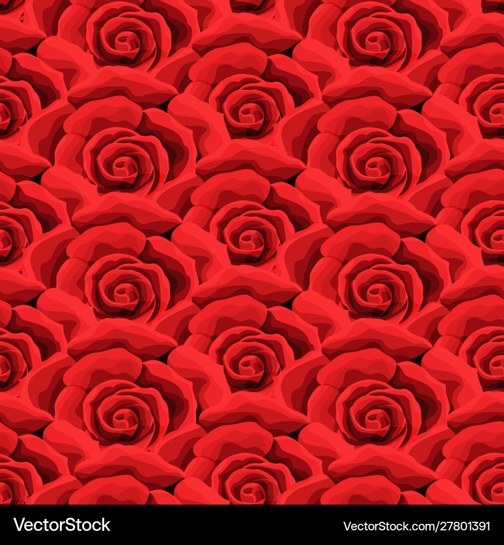 Rose flower seamless pattern background texture Vector Image