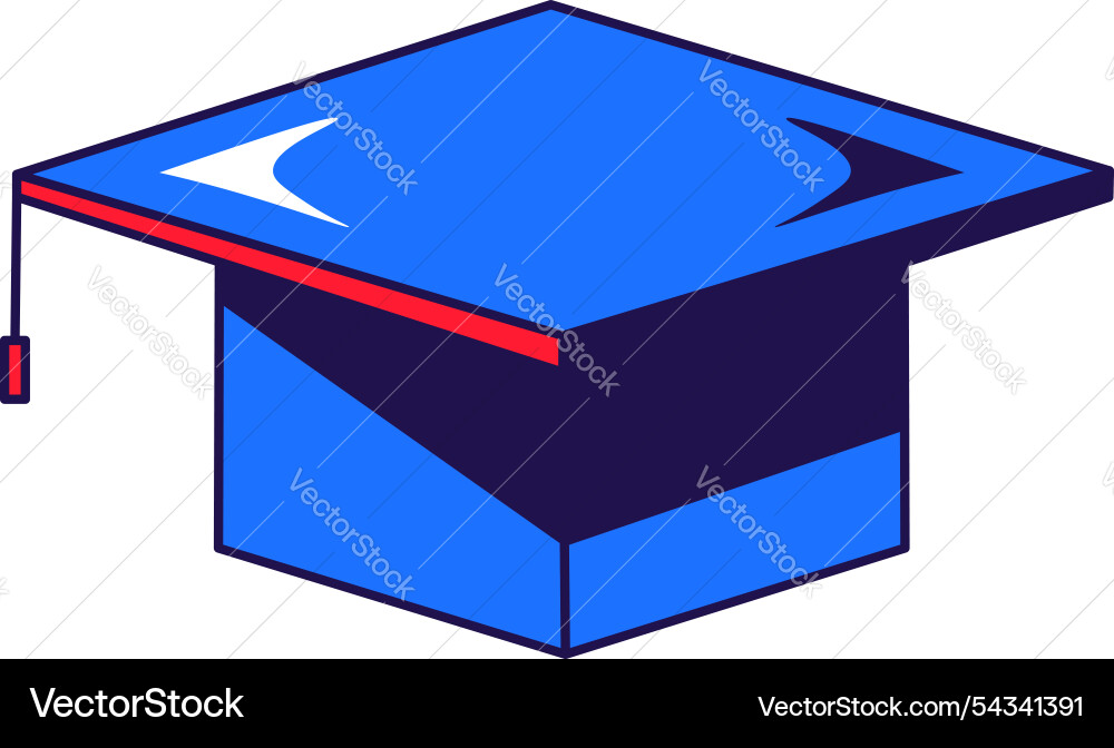 Student cap for high school graduation ceremony Vector Image