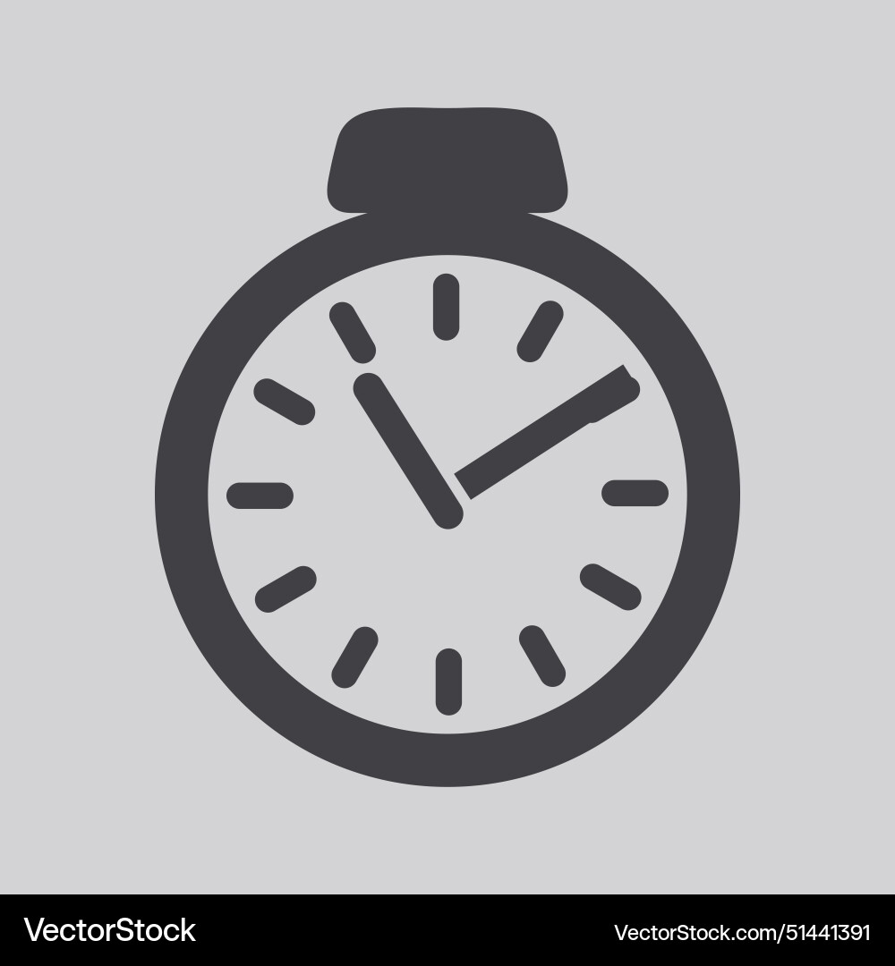 Watch time icon in flat stylegrey clock business Vector Image