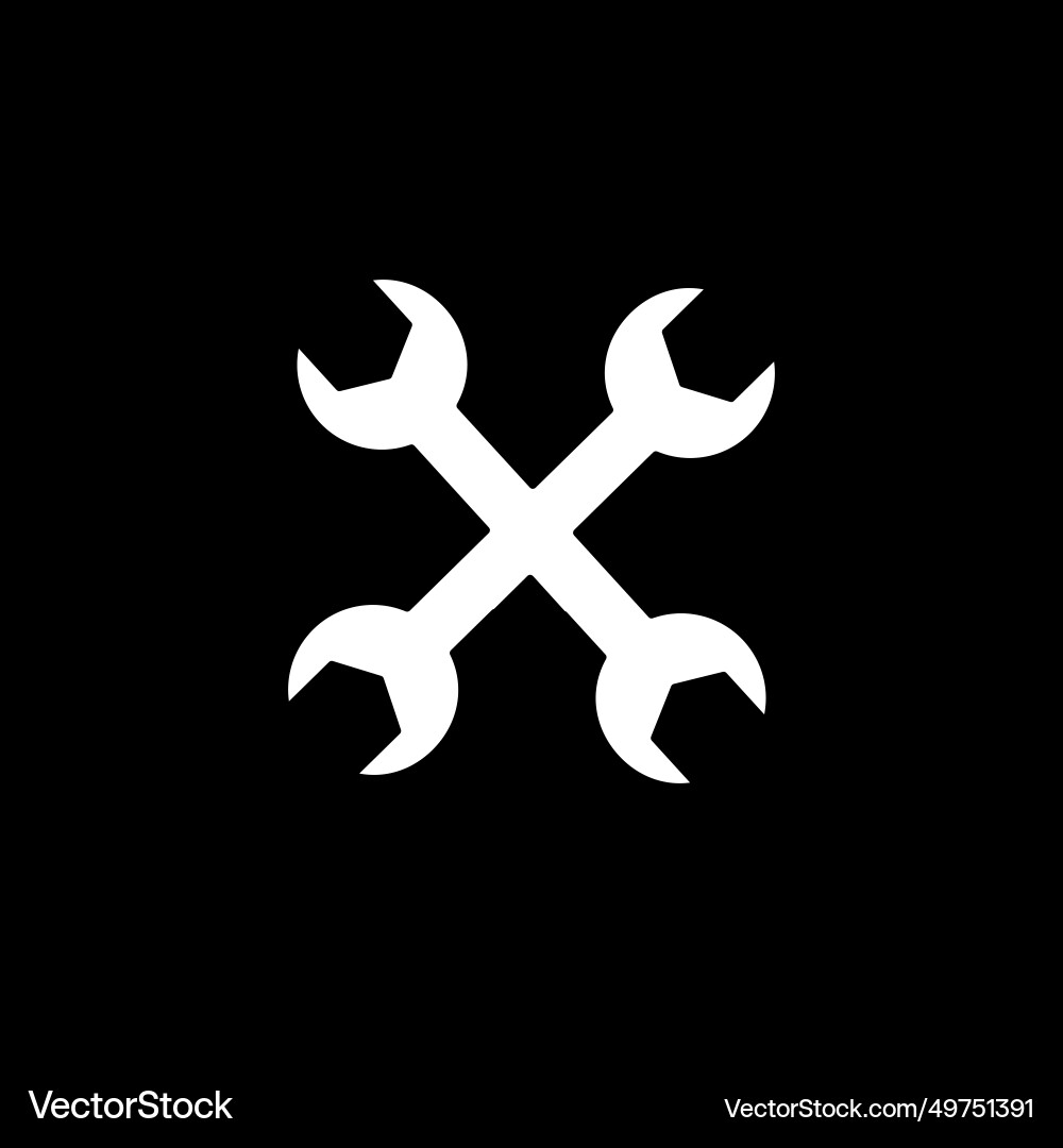Wrench icon logo image – Free Vector | VectorStock