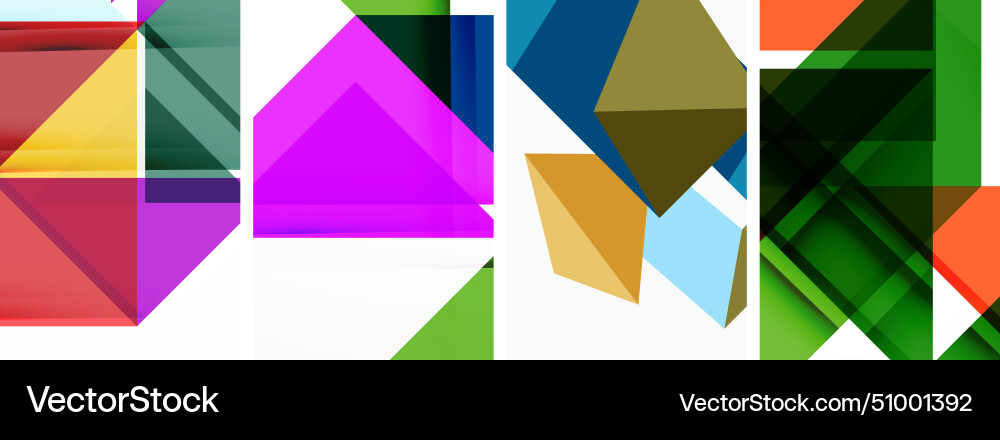 A bunch of colorful triangles on white Royalty Free Vector
