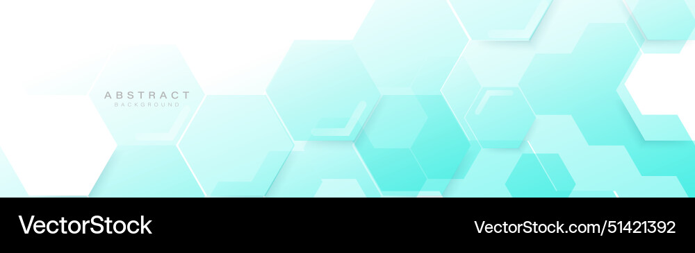 Abstract blue and white hexagon background Vector Image