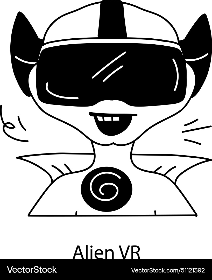 Alien vr Royalty Free Vector Image - VectorStock