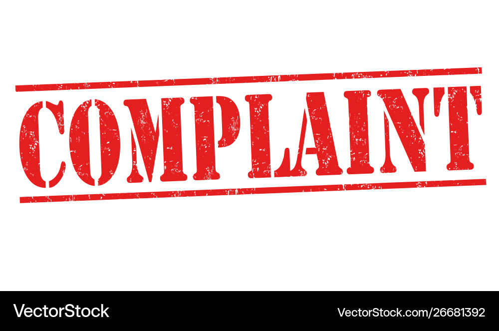 Complaint sign or stamp Royalty Free Vector Image