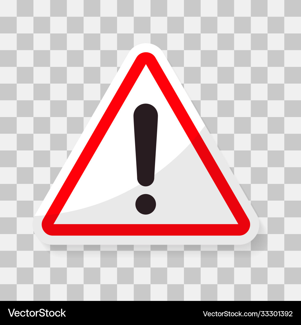 Flat Sign - Danger Exclamation Royalty Free Vector Image
