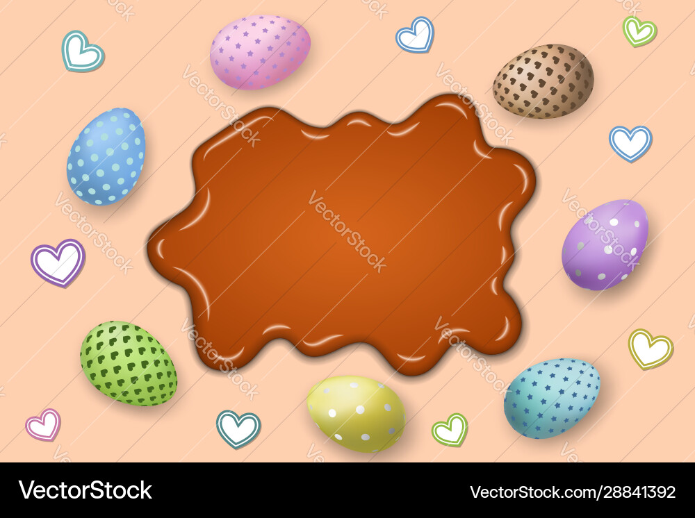 Happy easter background pastel eggs texture Vector Image