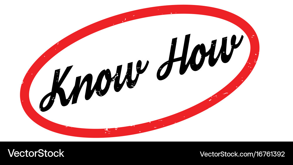Know how rubber stamp Royalty Free Vector Image