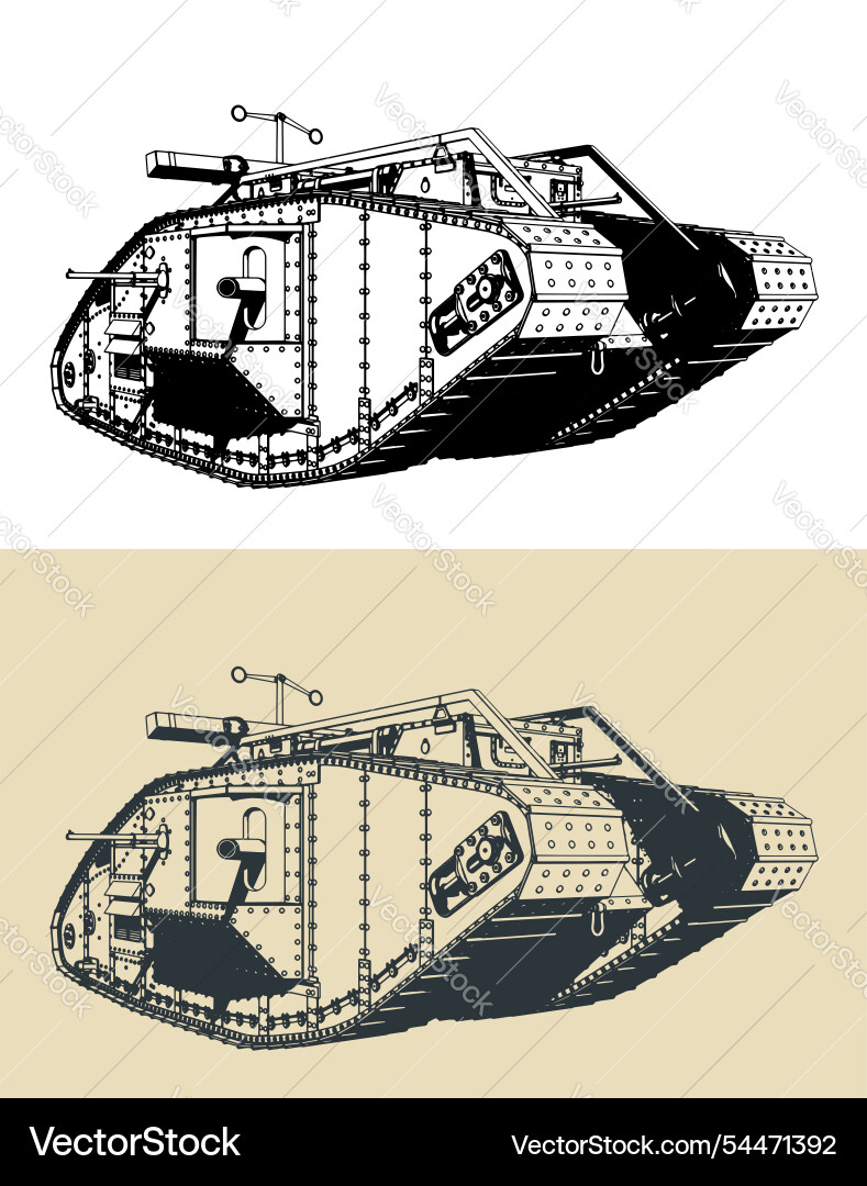 Mark v tank Royalty Free Vector Image - VectorStock