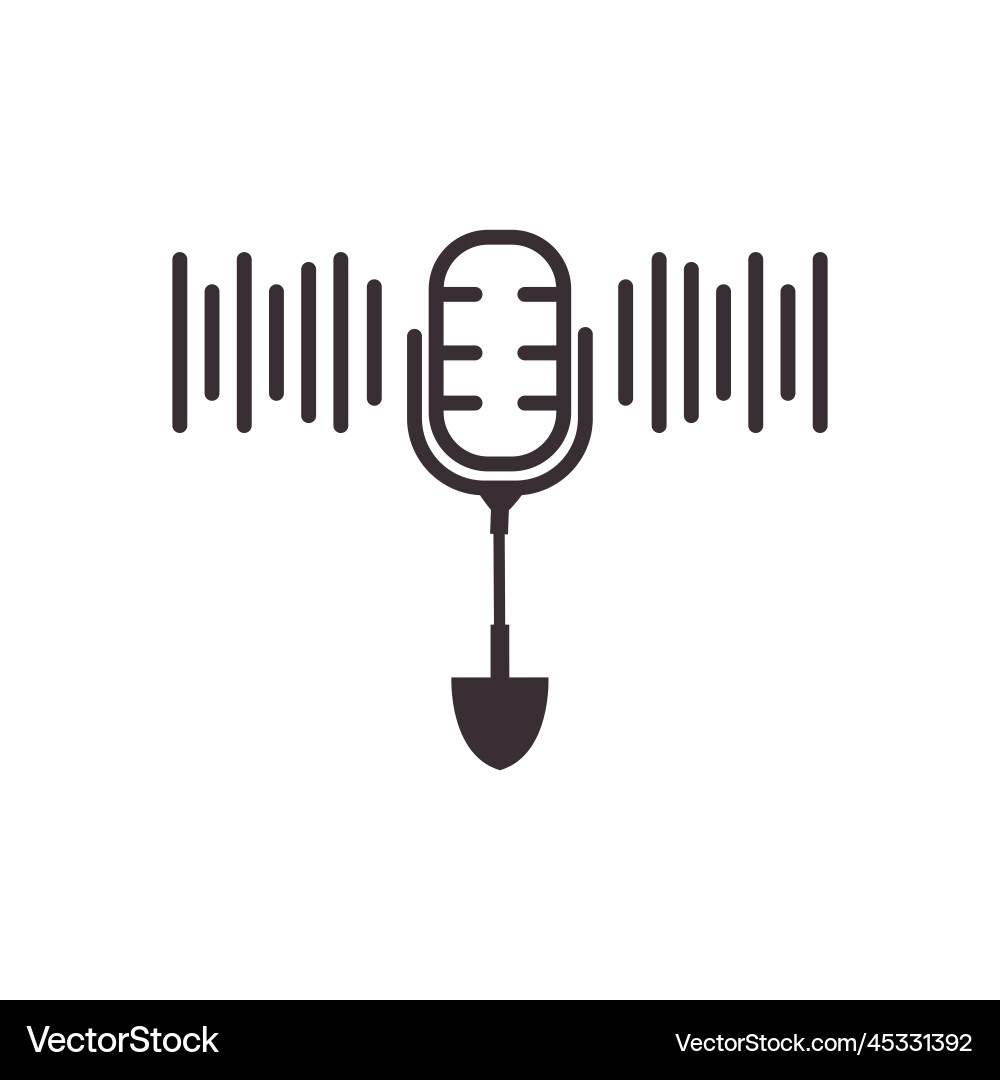 Microphone Wave Icon Royalty Free Vector Image
